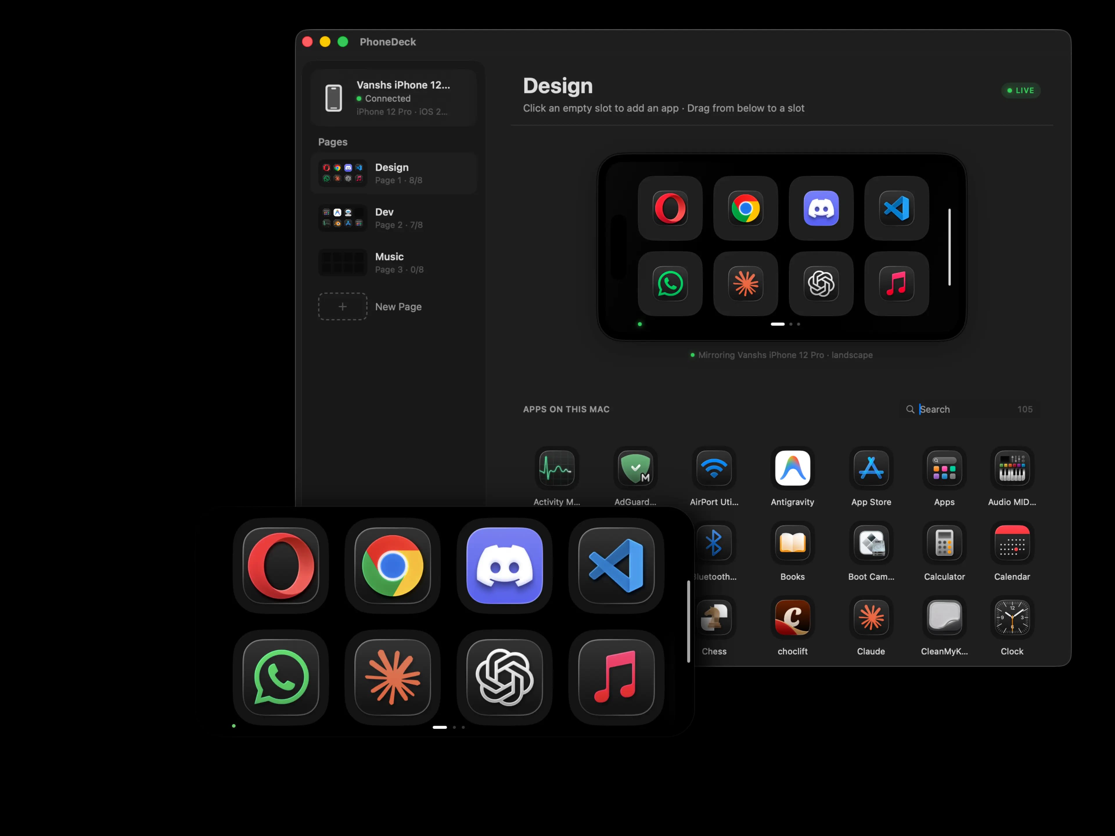 PhoneDeck — Turn your old iPhone into a wireless Mac controller
